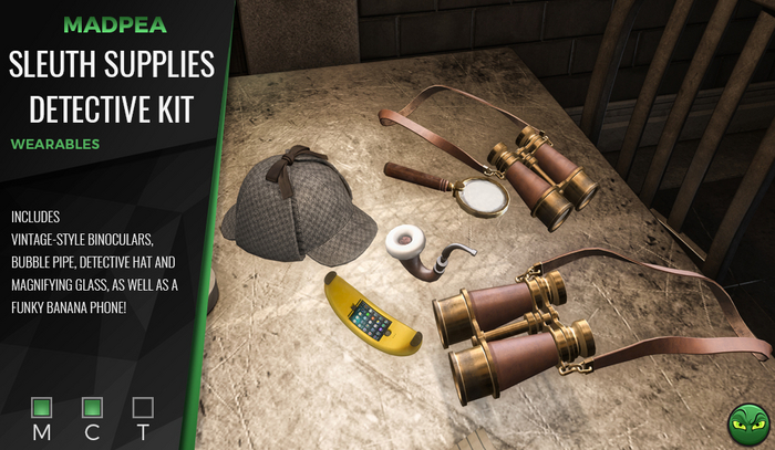 Second Life Marketplace - MadPea Sleuth Supplies Detective Kit